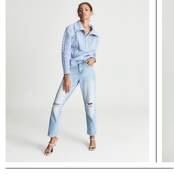 Reiss | Sweaters | Alexis Cable Knit Zip Neck Jumper | Poshmark